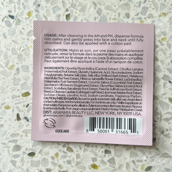 Glow Recipe | Skincare | Glow Recipe Watermelon Toner Sample | Poshmark